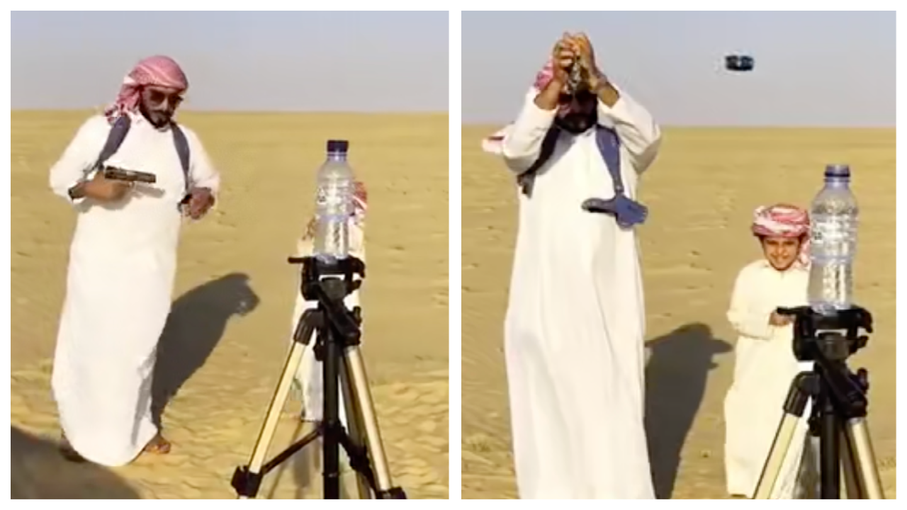 Bottlecapchallenge: Dad with gun decimates trend