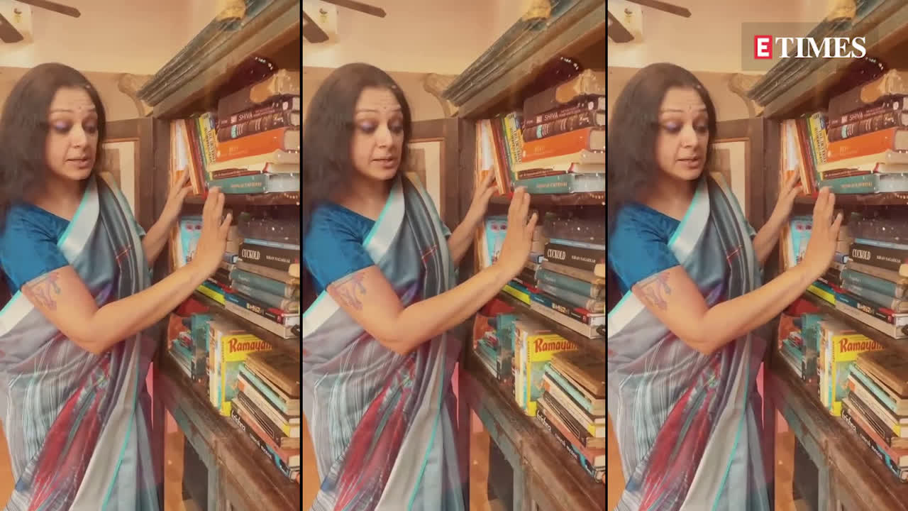 Shobana gives fans a tour of her personal library