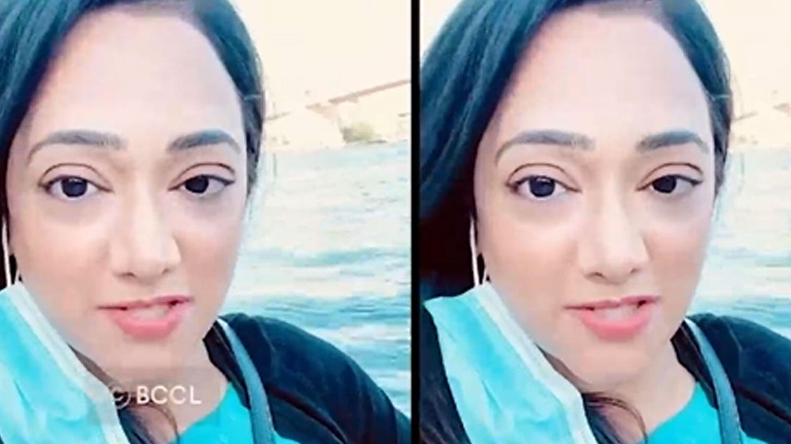 Manya offers a glimpse of the Brooklyn Bridge to the netizens