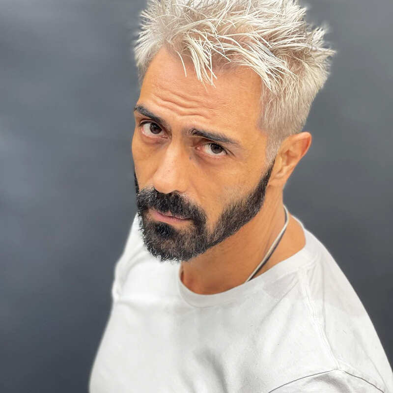 Pictures of Arjun Rampal flaunting his new look in platinum blonde hair ...