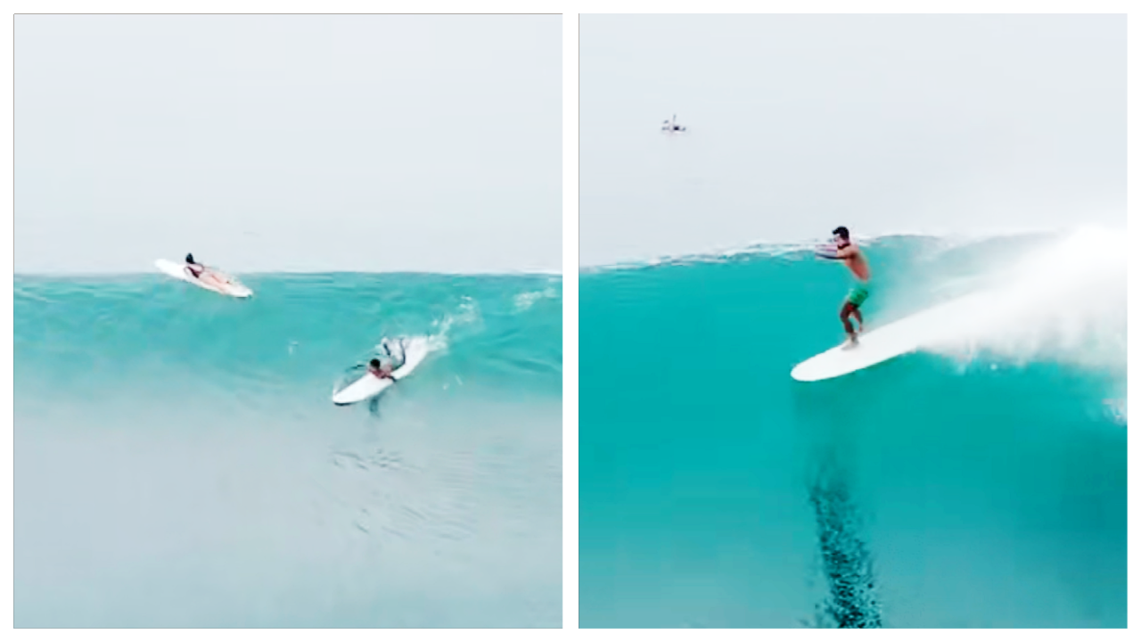 Vacation goals: Surfer catches the perfect wave!