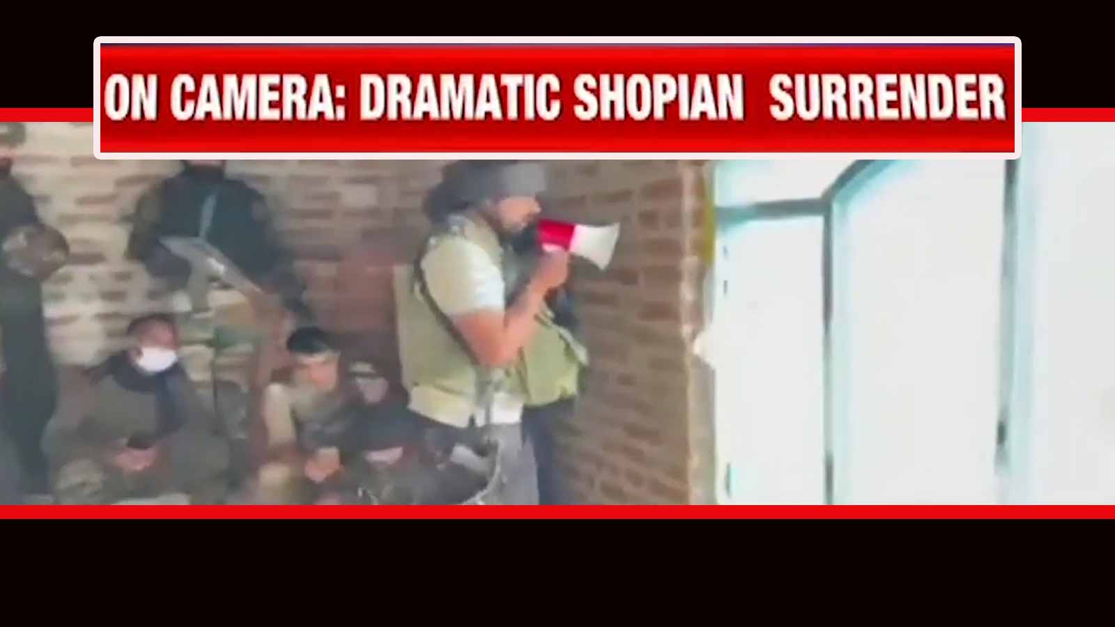 J&K: Dramatic Shopian surrender caught on camera