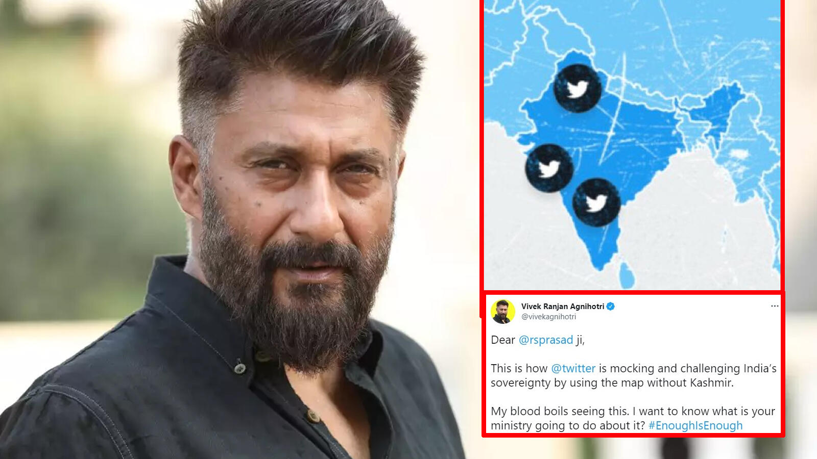 Vivek Ranjan Agnihotri expresses anger over Twitter displaying India ... Vivek Ranjan Agnihotri expresses anger over Twitter displaying India ...