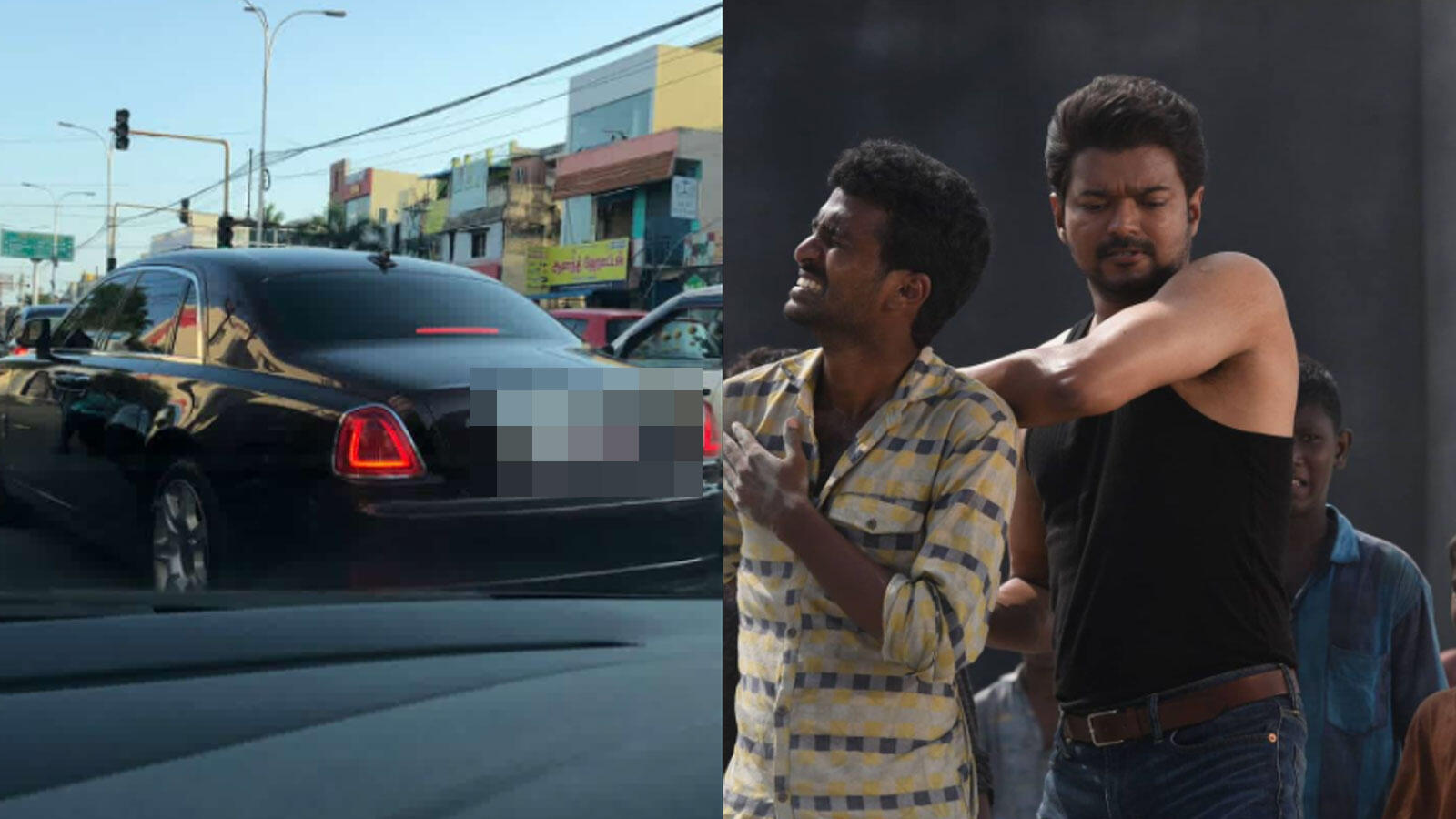Vijay takes his luxury car for a spin in Chennai