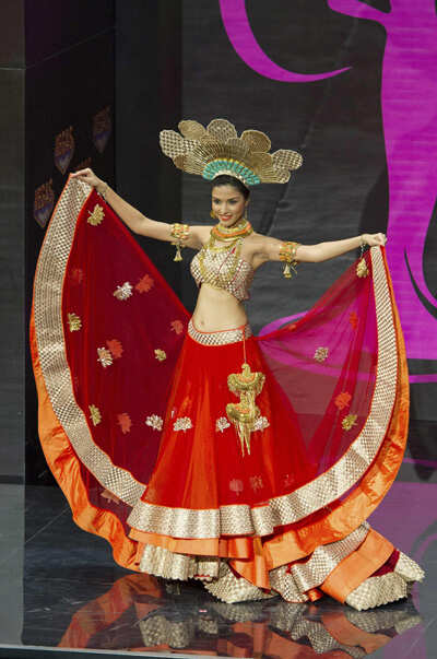 Take a peek at the exquisite costumes depicting India at Miss Universe