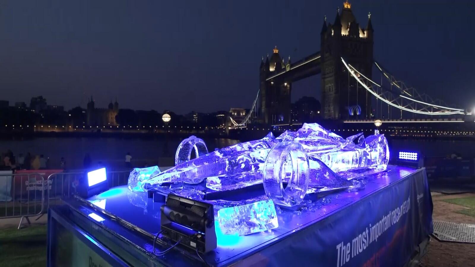 Watch: Ice car melts ahead of London Formula E weekend