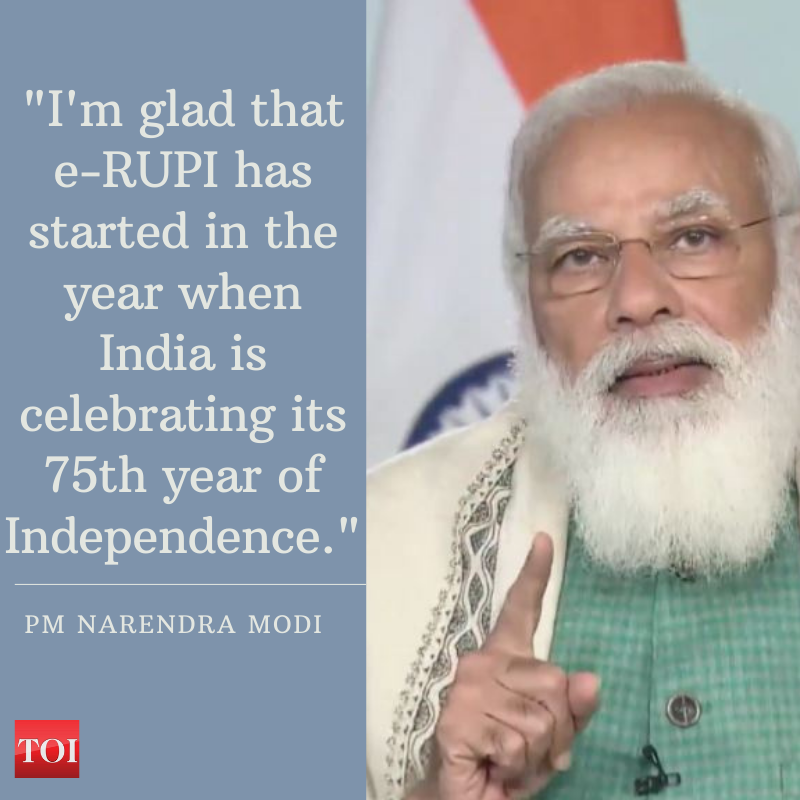 PM Modi launches new digital payment system e-RUPI:…