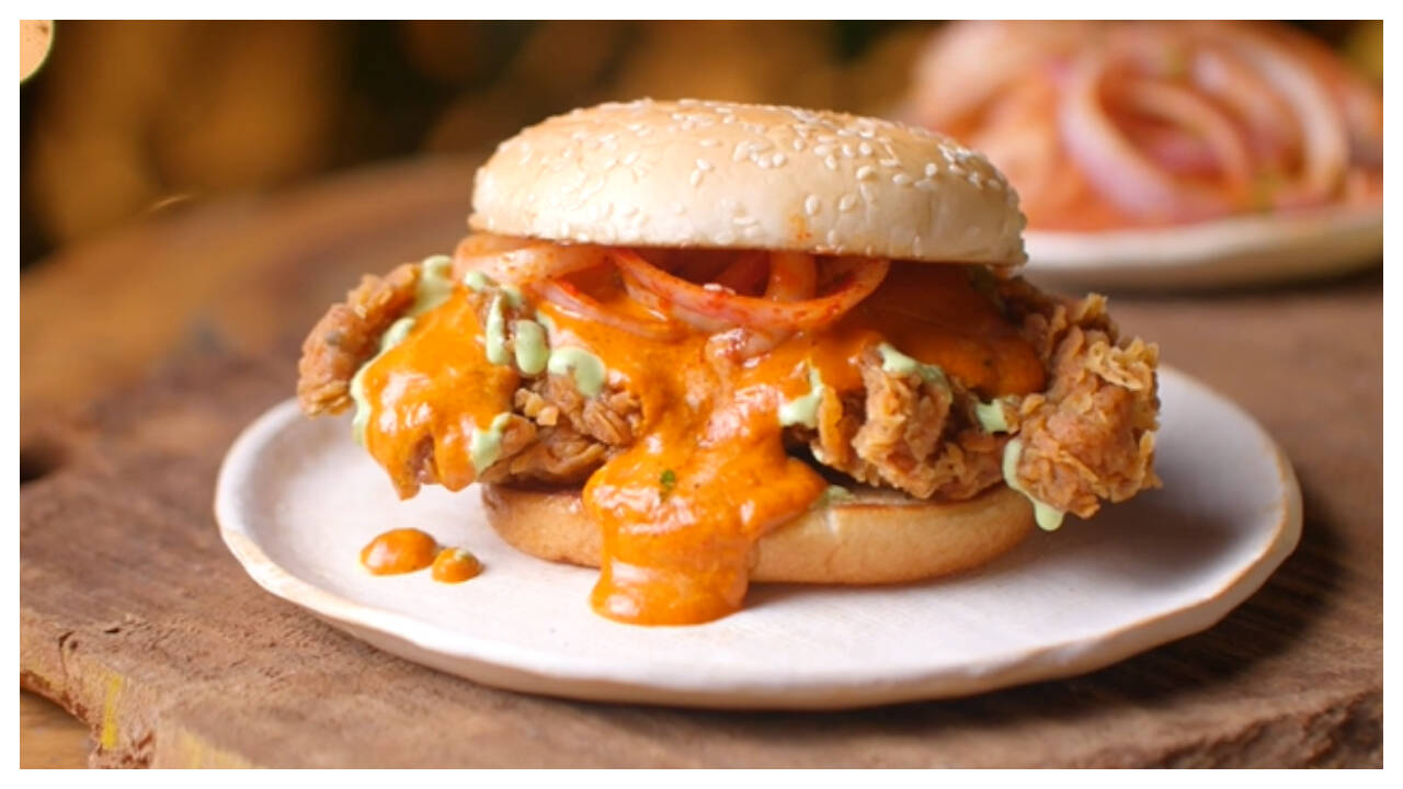 Watch: How to make Butter Chicken Burger - Times Food