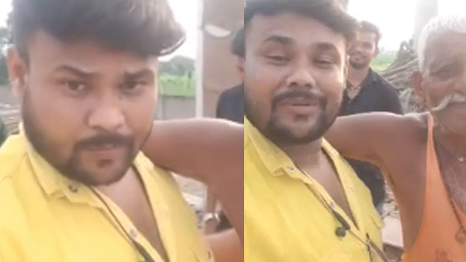 Bhojpuri actor Deepak Dildar meets Khesari Lal Yadav's father in his ...