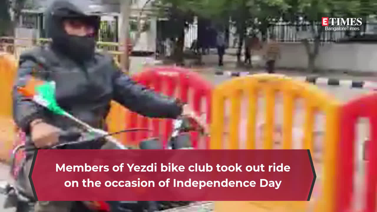 To celebrate 75th Independence Day, a bike ride was held in the main ...