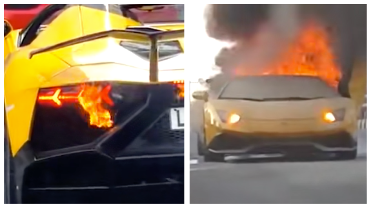 On cam: Supercar goes up in flames!