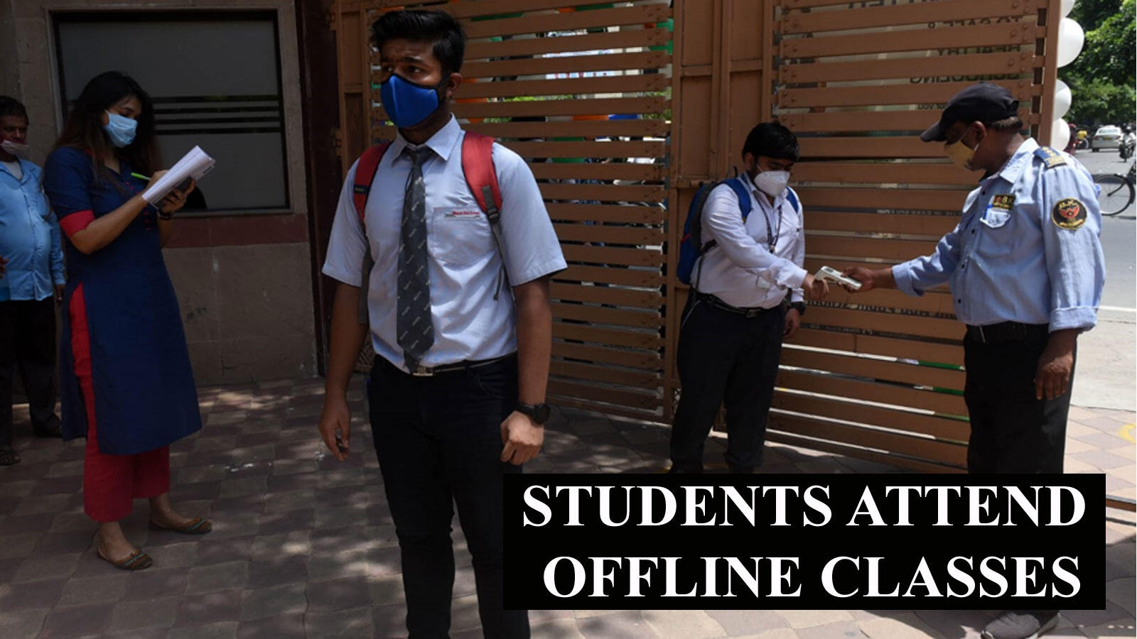 Delhi: Students attend offline classes as govt allows reopening of schools