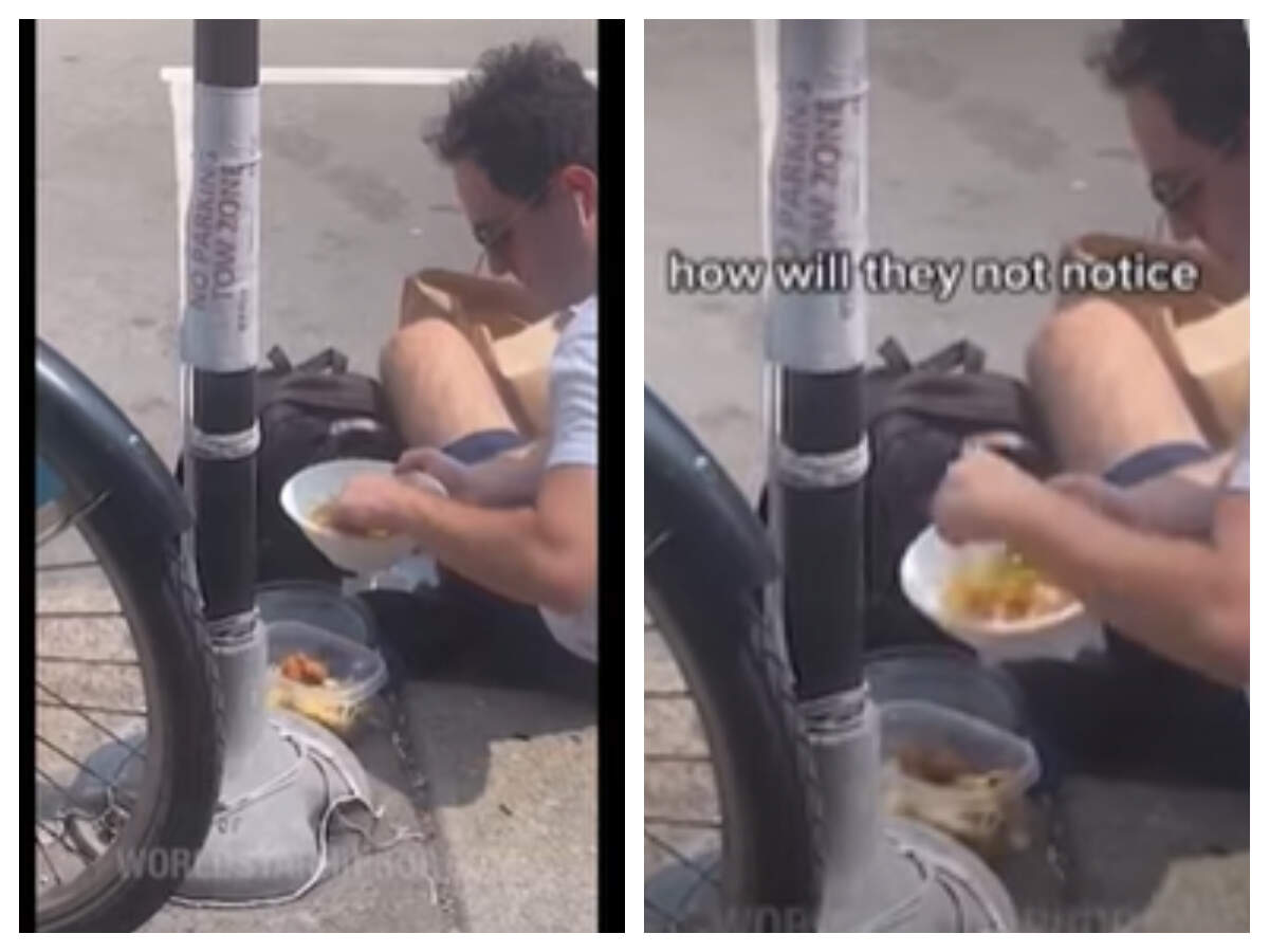 Viral: Delivery guy caught stealing customer’s food, netizens in shock ...