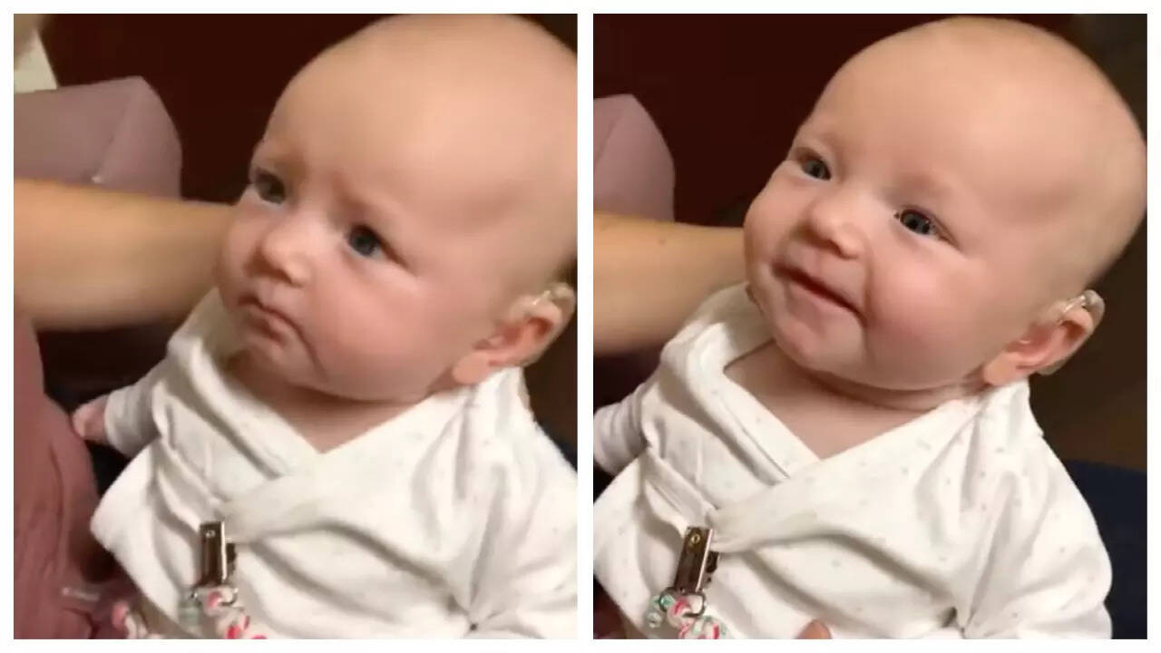 Hearing-impaired baby finally hears mother’s voice