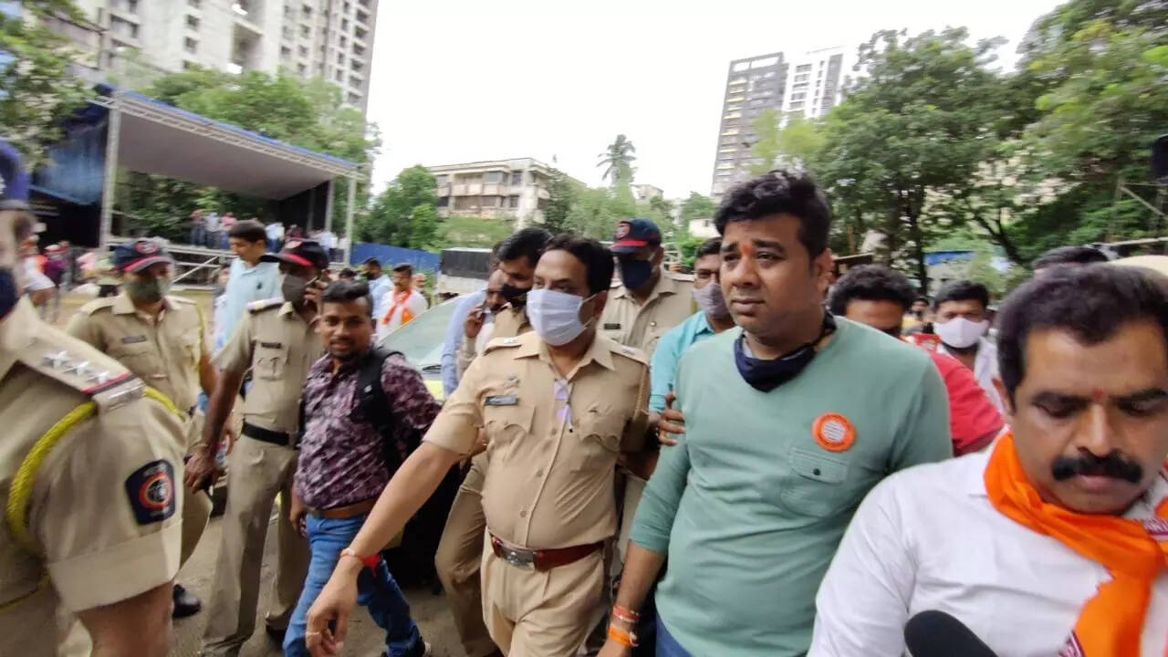 In Pics: Thane Police detains MNS leader Avinash Jadhav over Dahi Handi celebrations