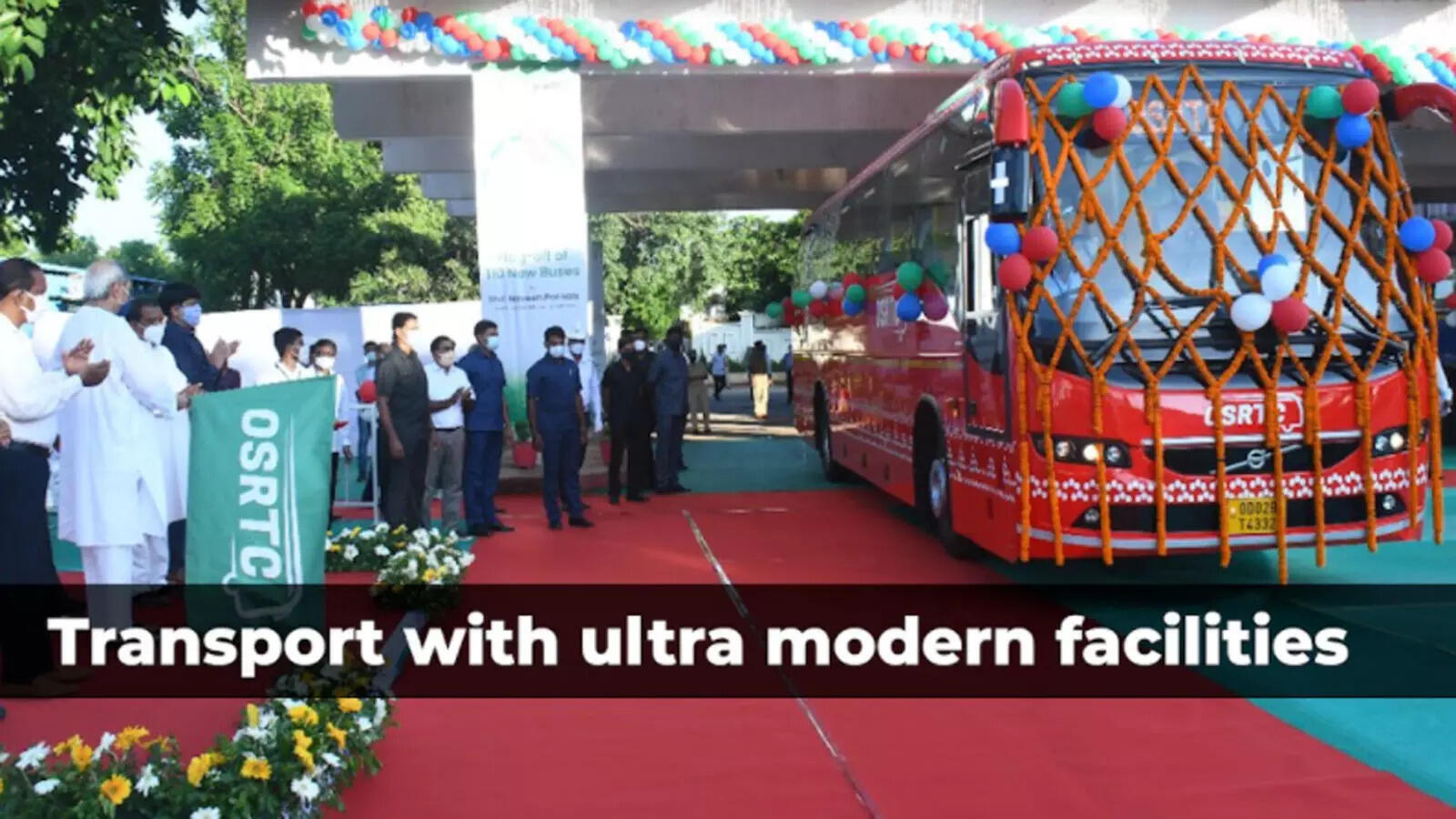 Odisha CM Naveen Patnaik flags off new luxurious buses in Bhubaneswar