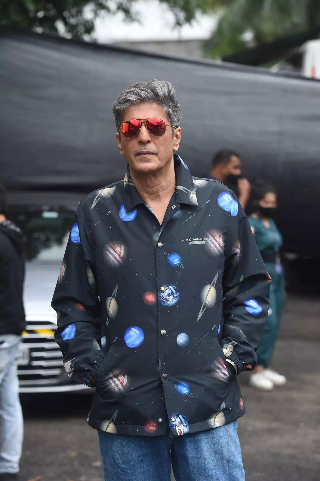 Chunky Panday was spotted on the sets of a comedy show