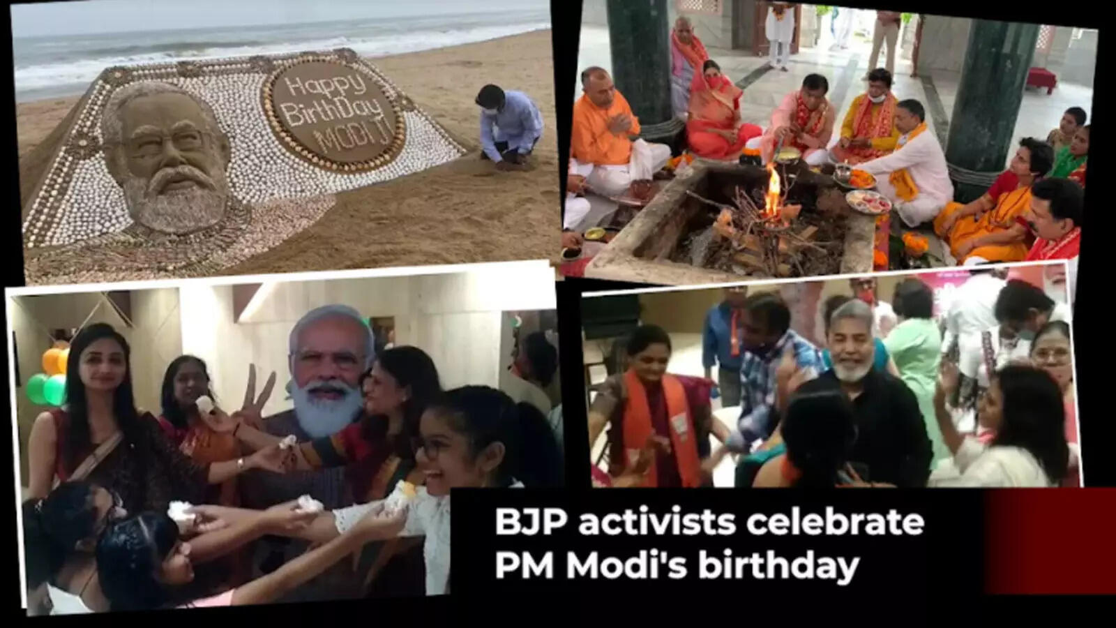 BJP activists celebrate PM Modi's birthday, organise social programmes