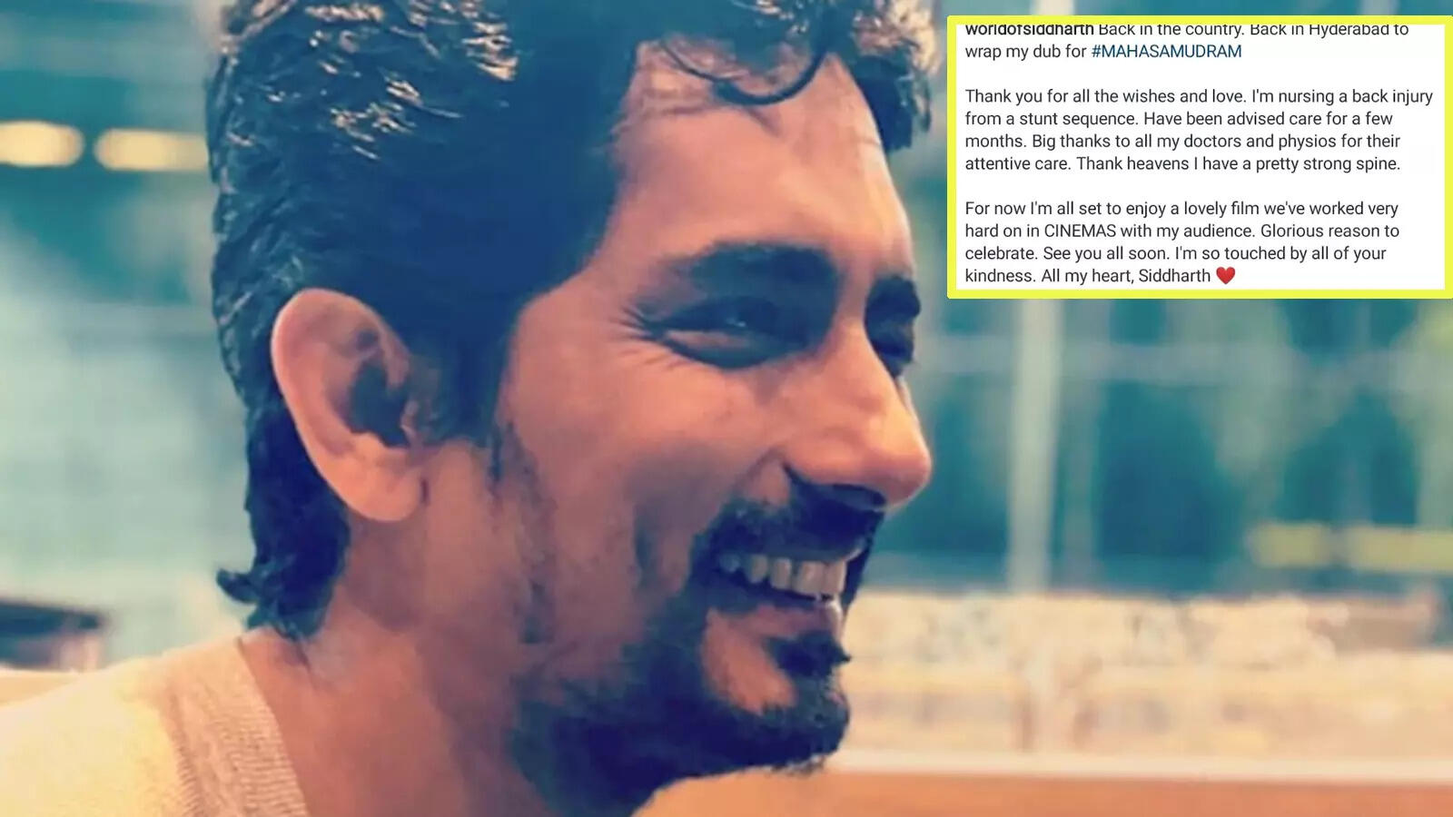 Rang De Basanti Actor And Telugu Superstar Siddharth Returns To India