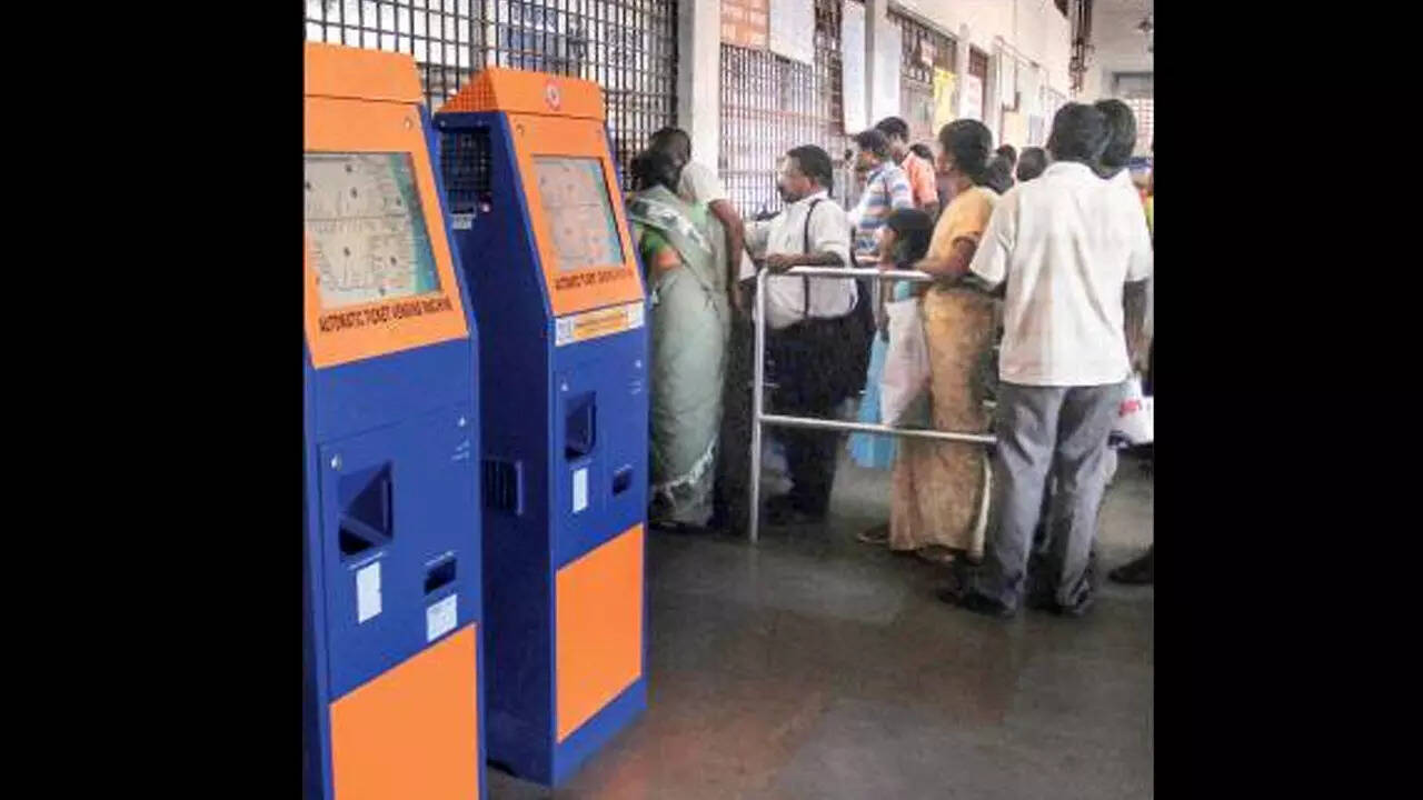 Chennai: Railway ticket vending machines fall into…