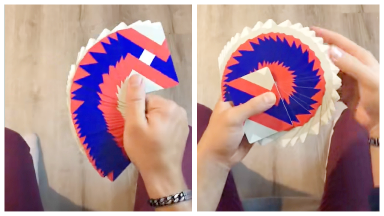 This enthusiast's card shuffle skills are unbelievable!