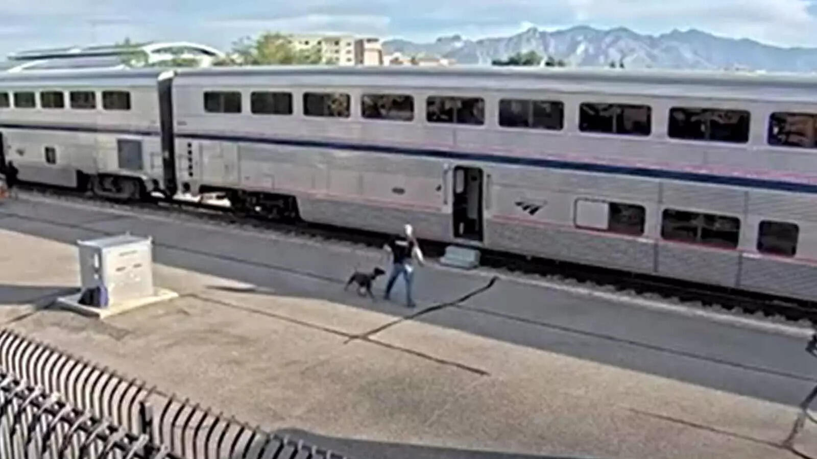 Amtrak shooting captured on train station webcam