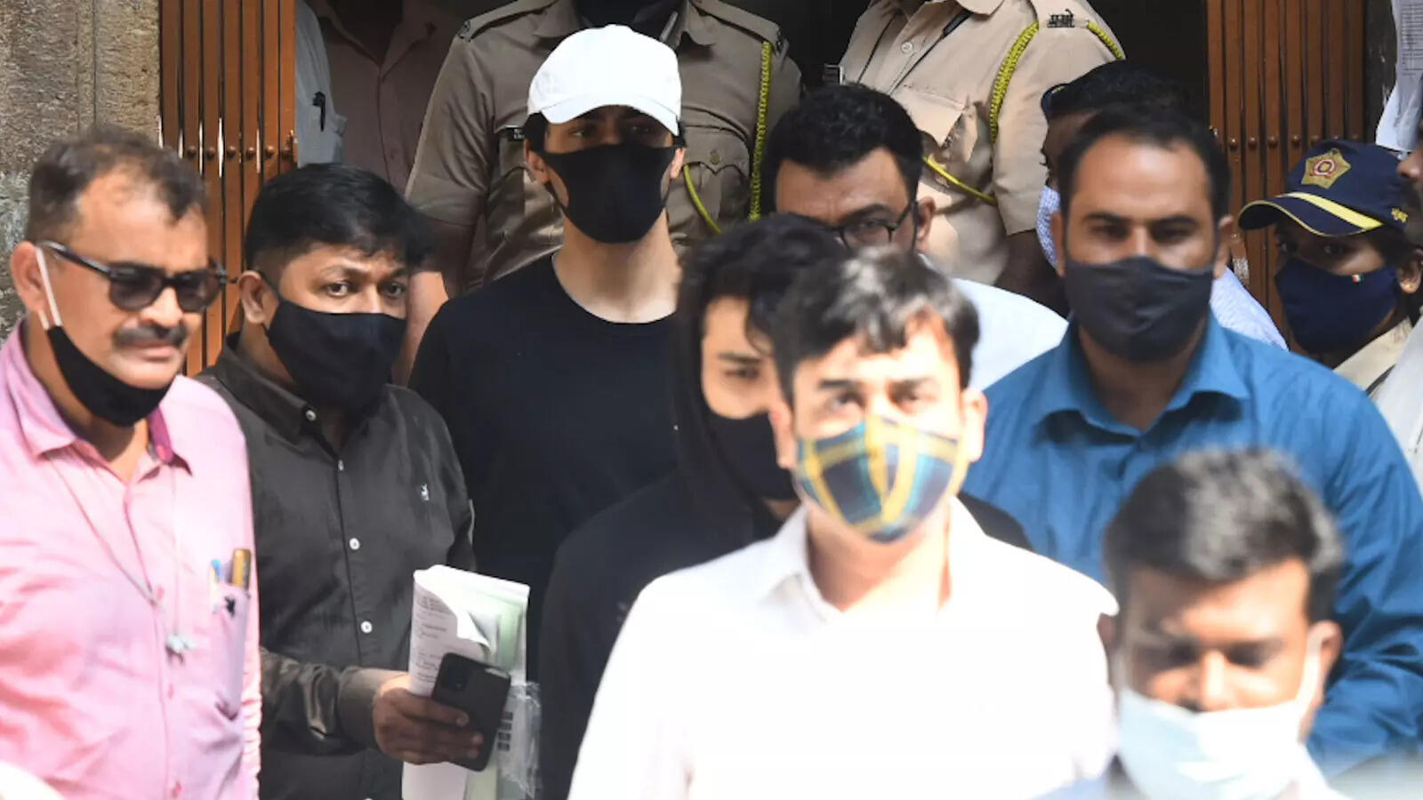 NCB officials address the media after the arrest of Aryan Khan and ...