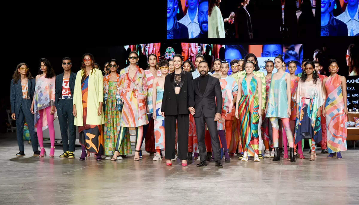 Bollywood celebrities showcase designer outfits at a fashion show- The ...