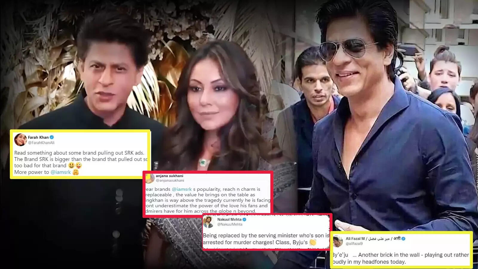 Celebs come out in support of Shah Rukh Khan after online learning app ...