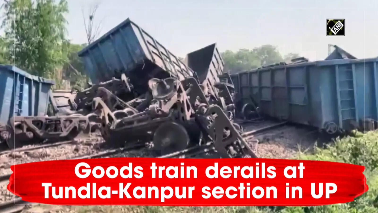 Goods train derails at Tundla-Kanpur section in UP