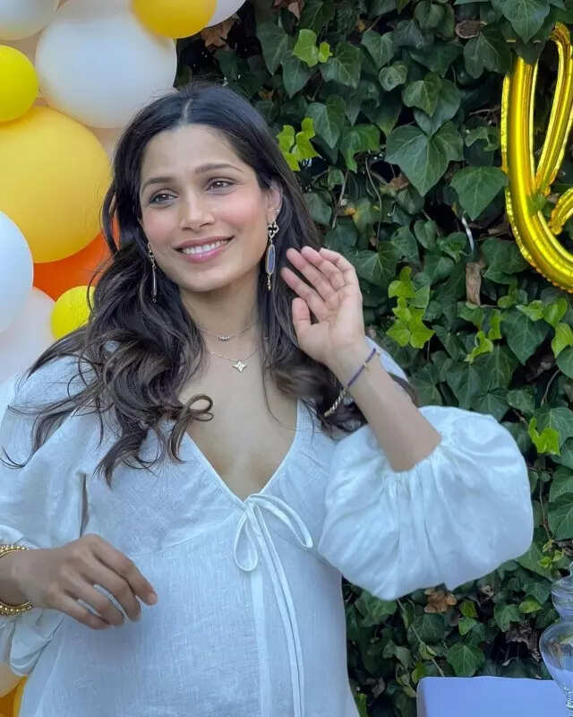 Freida Pinto's pregnancy glow from her 'sweet' baby shower is ...