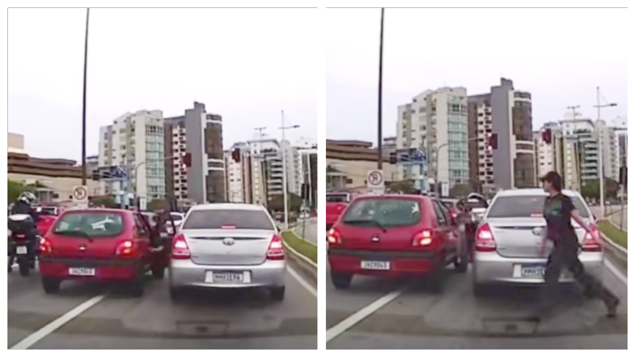 This road rage went from funny to dangerous quickly!