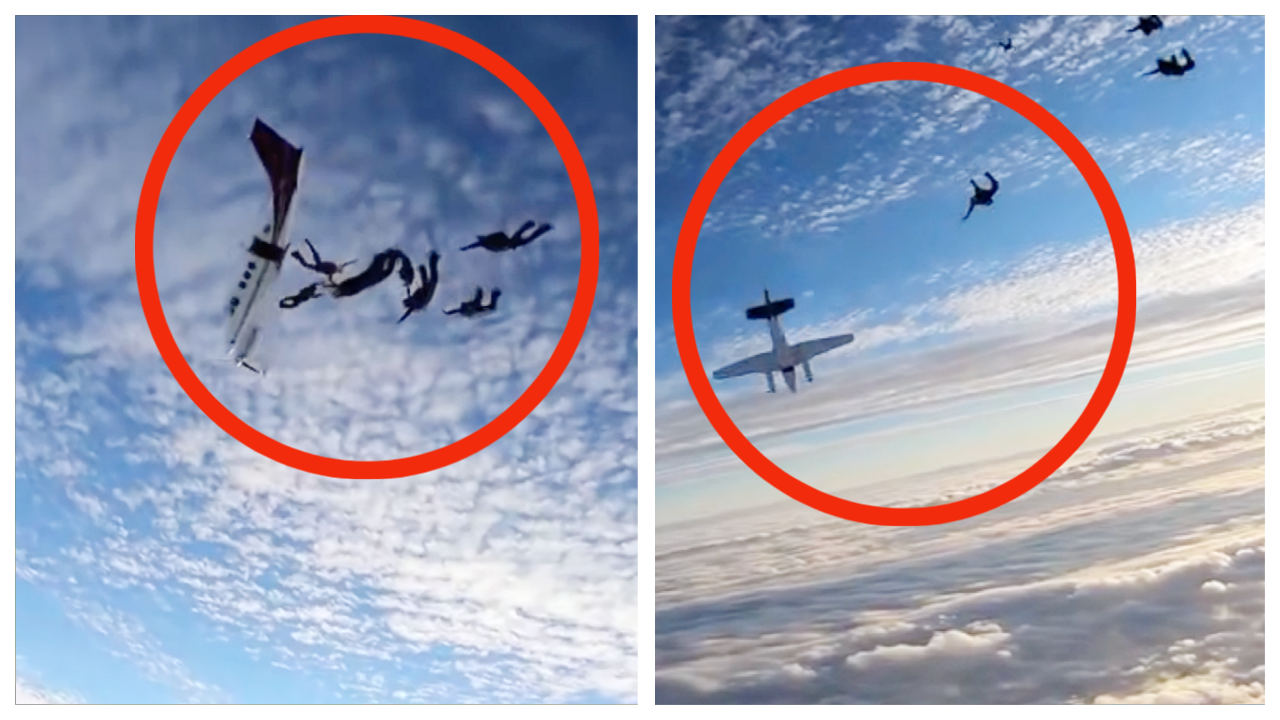Scary: Plane malfunctions mid-air, almost kills skydivers
