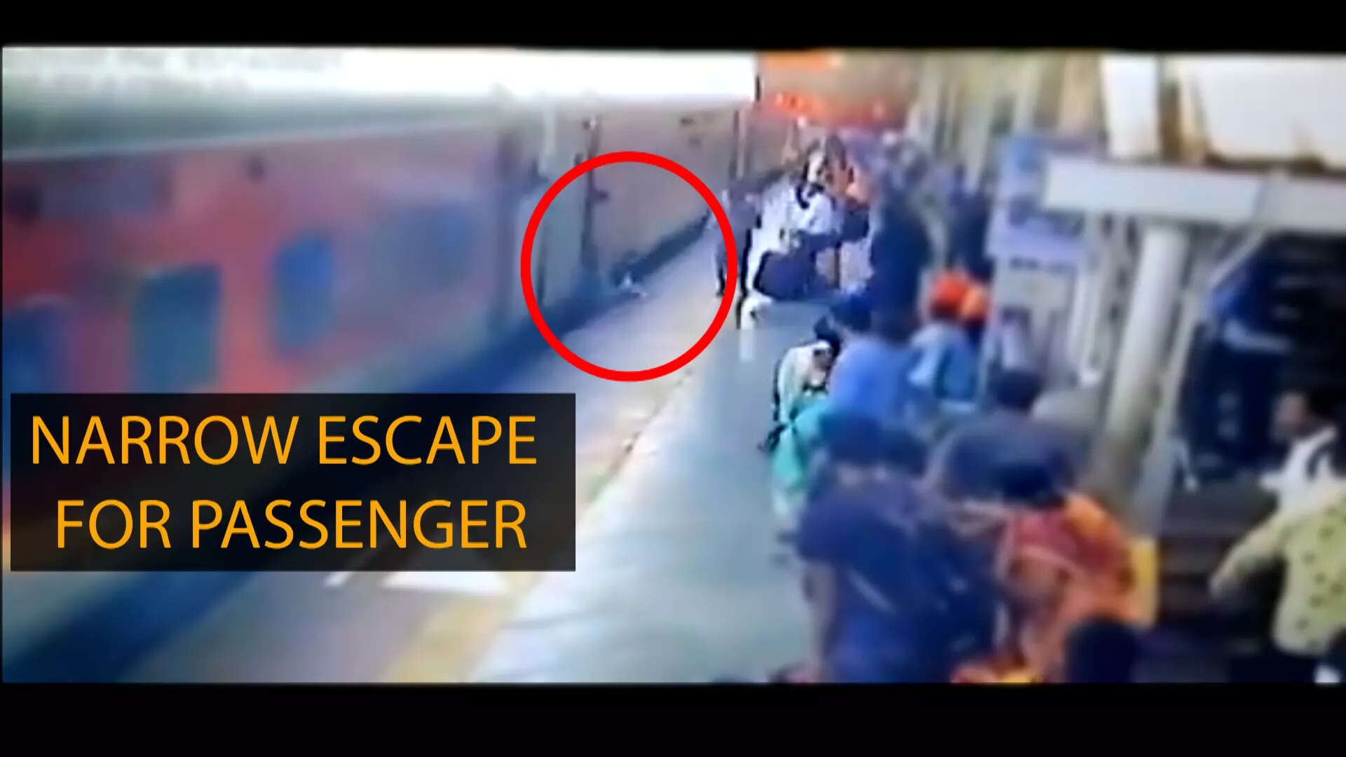 On cam: Passenger falls from moving train, saved by alert railway staff