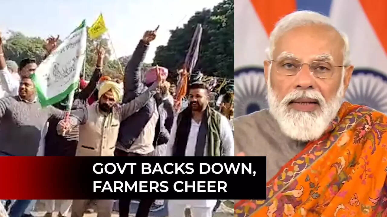 farmers: Farmers cheer as PM Narendra Modi announces withdrawal of ...
