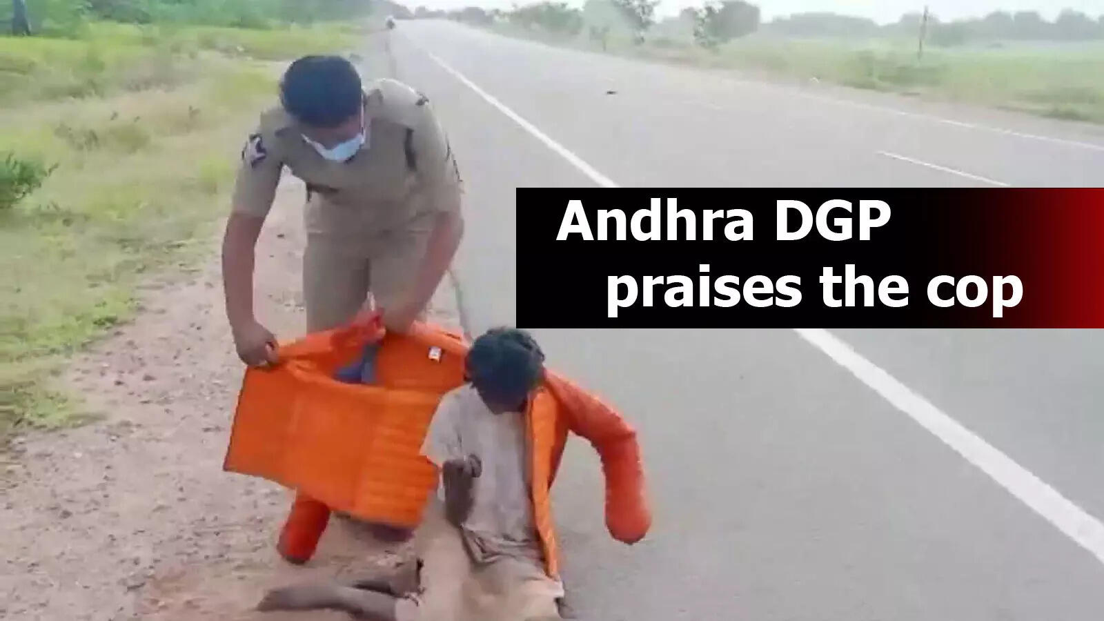 Watch: Andhra police constable helps destitute woman, video goes viral