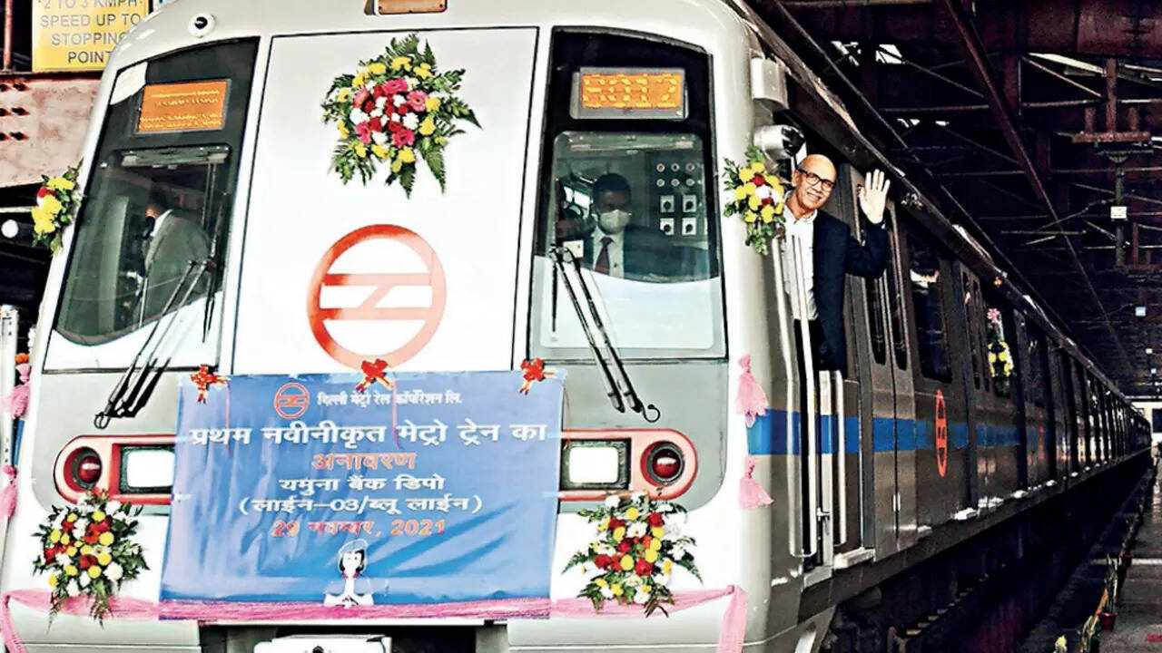 As good as new: Delhi Metro trains get mid-life makeover after 20 years ...