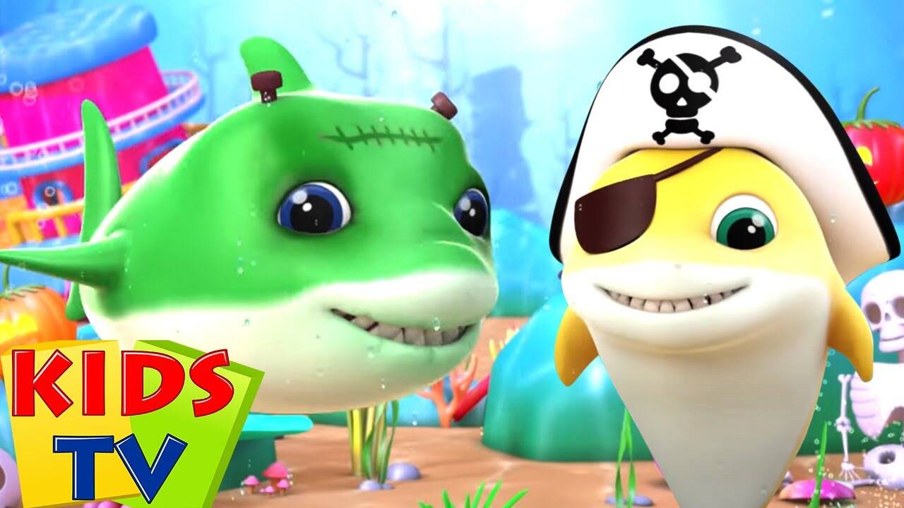 English Nursery Rhymes: Kids Video Song in English 'Halloween Baby Shark'