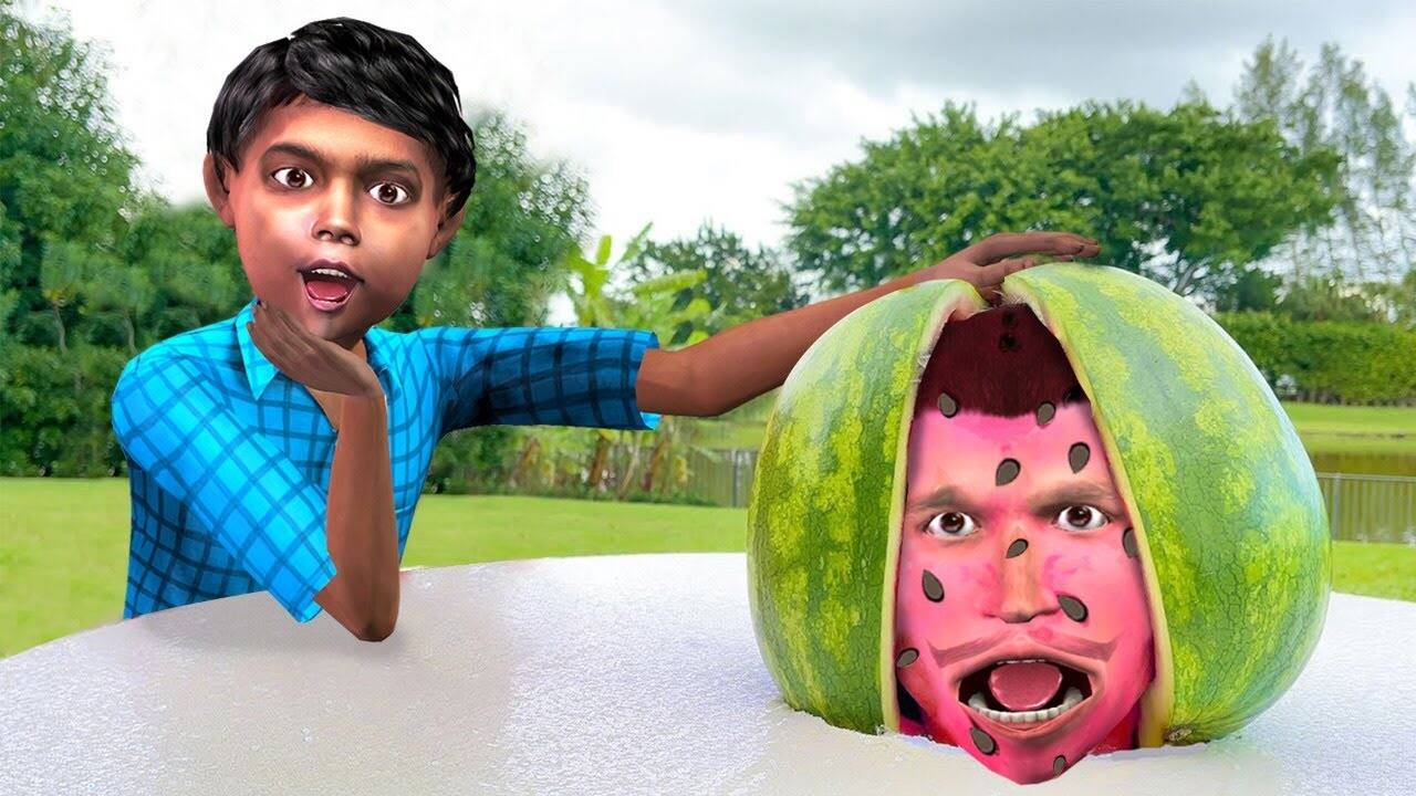 Watch Latest Children Hindi Nursery Story 'Magical Watermelon Face' for ...