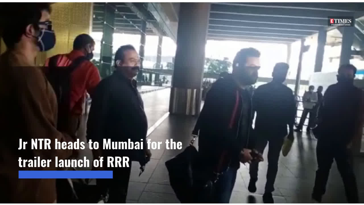jr ntr: Jr NTR heads to Mumbai for the trailer launch of RRR