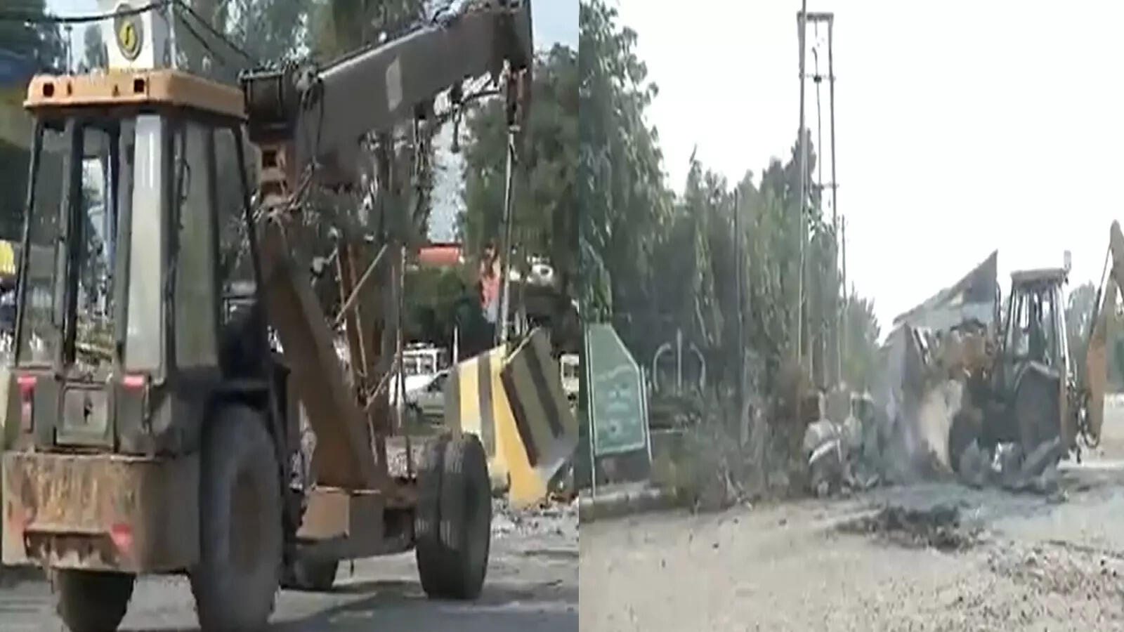 Authorities remove barricades placed at farmers' protest site at Singhu ...