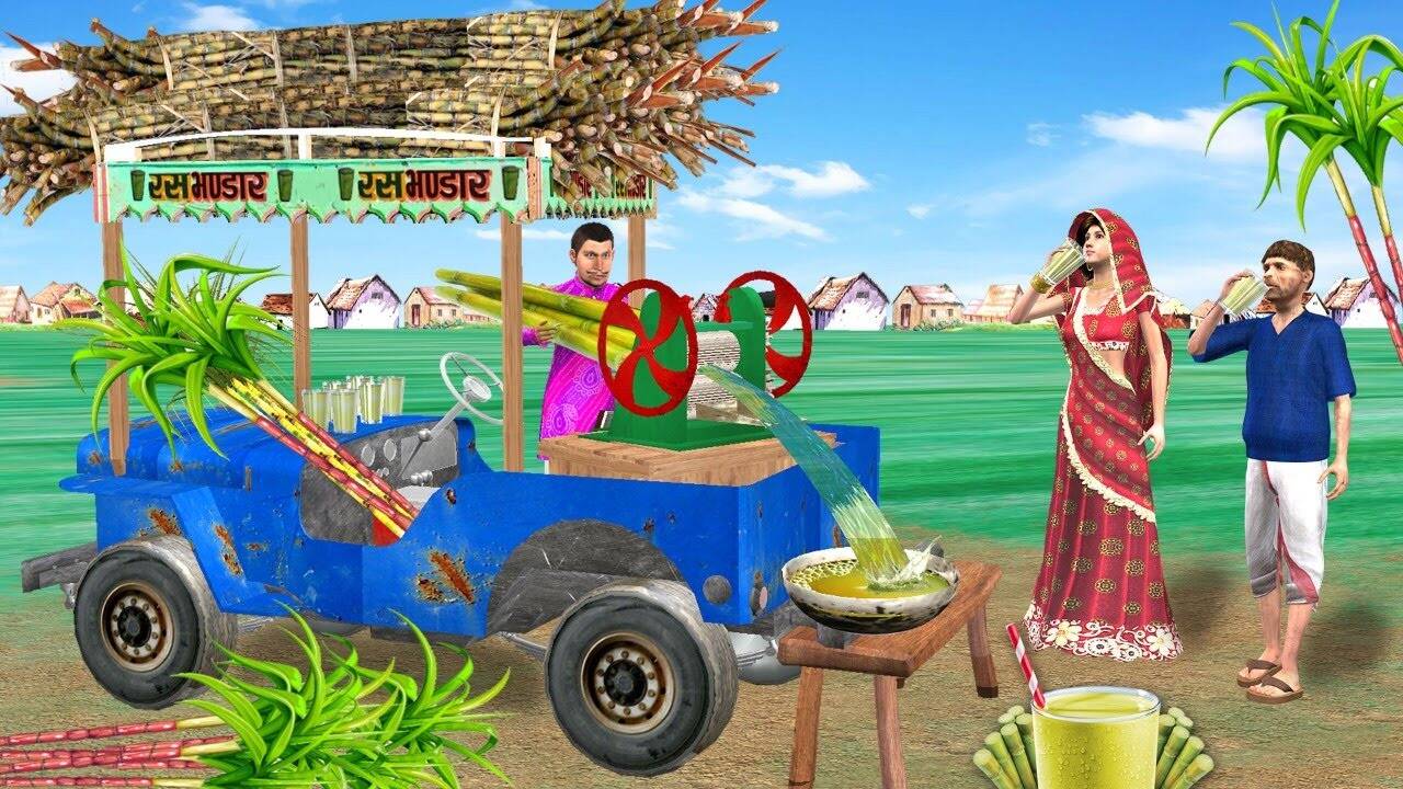 Watch Latest Children Hindi Nursery Story 'Garib Beta Sugarcane Jeep ...