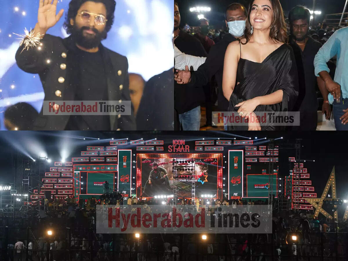 Pushpa pre-release event highlights in pics: Allu Arjun, Rashmika ...