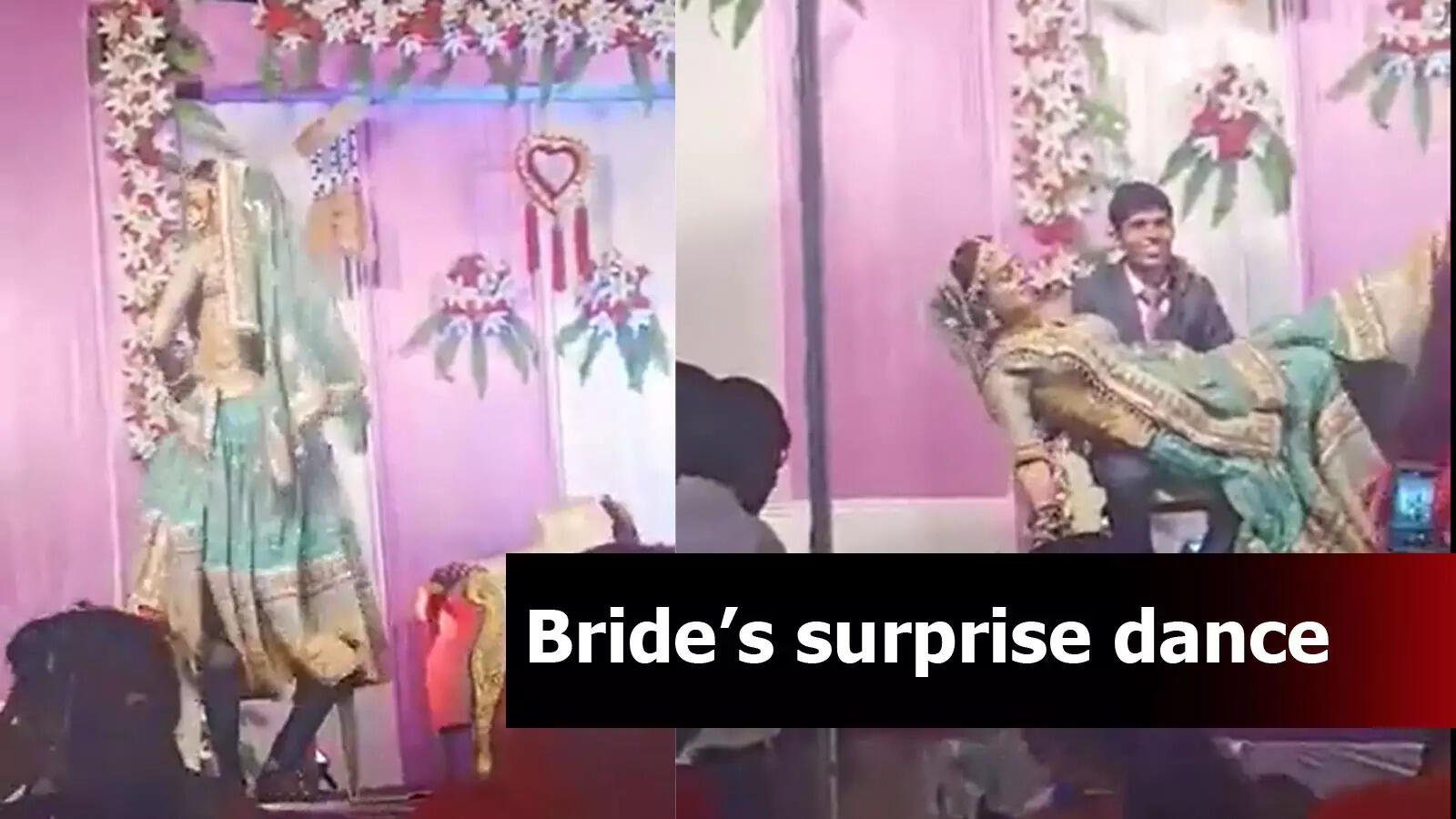 Bride breaks into dance for her groom on stage, video goes viral