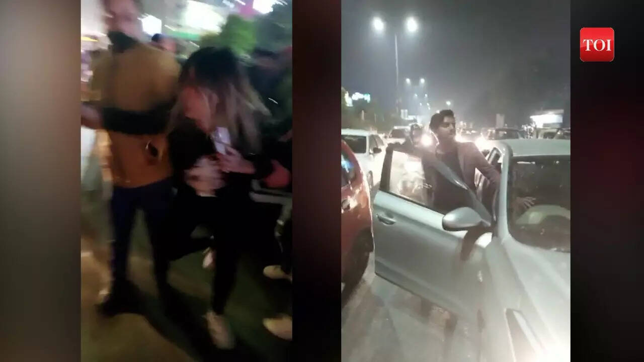 On cam: Girl in an inebriated state creates ruckus on a busy road in ...