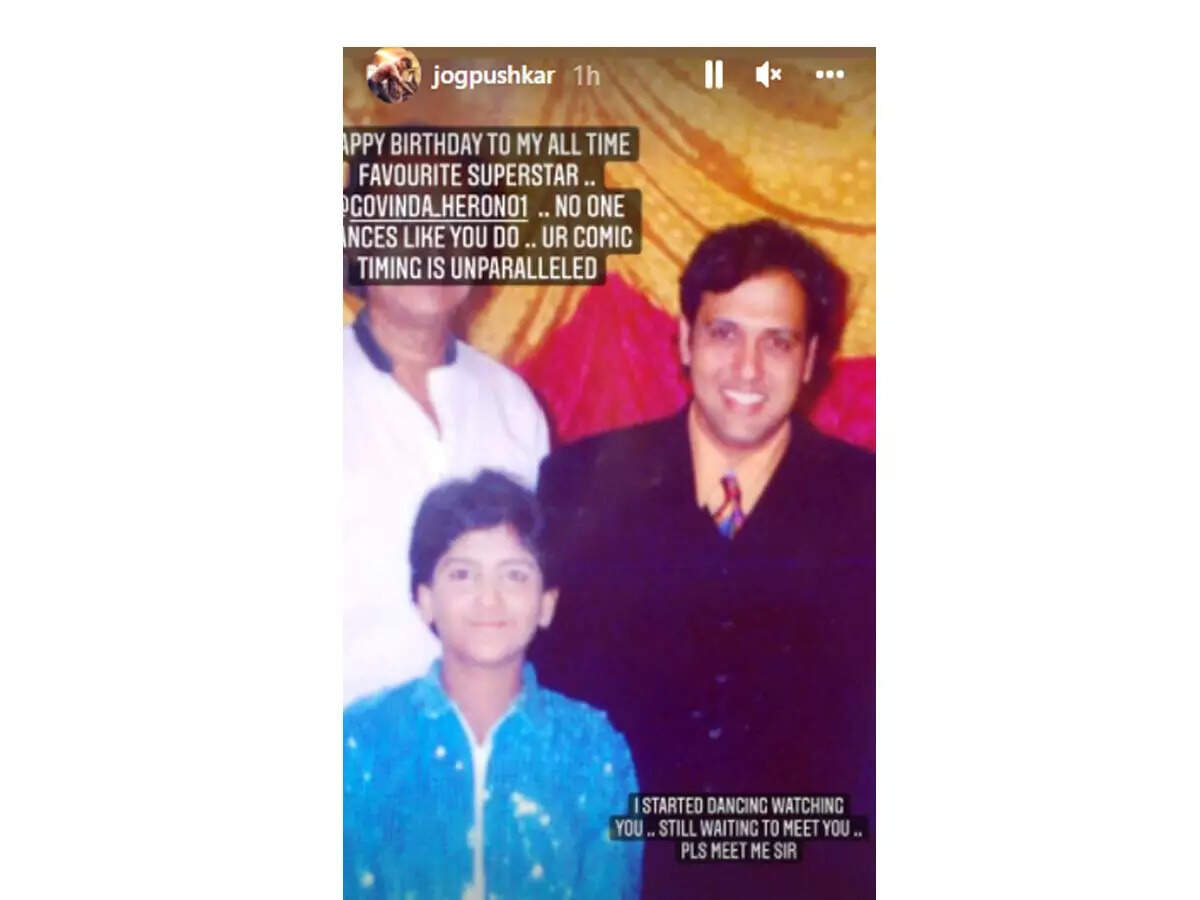 Pushkar Jog wishes Govinda on his birthday with THIS unseen pic ...