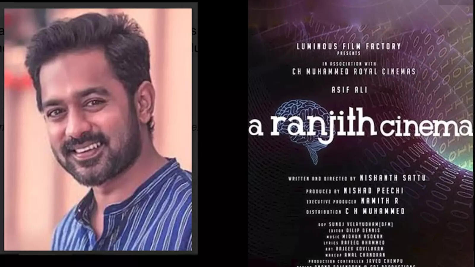 An exciting first look poster for Asif Ali’s ‘A Ranjith Cinema’ released