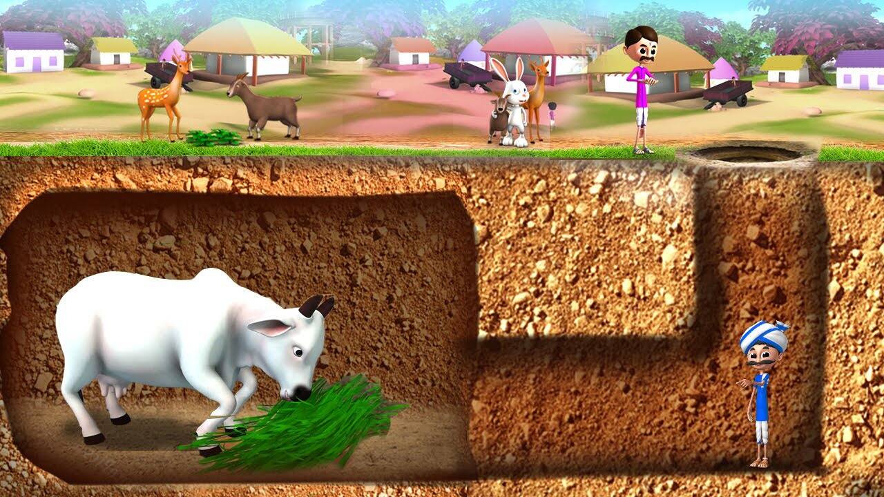 நிலத்தடி மாடு கதை - Underground Cow Tamil Story | 3D Moral Stories ...