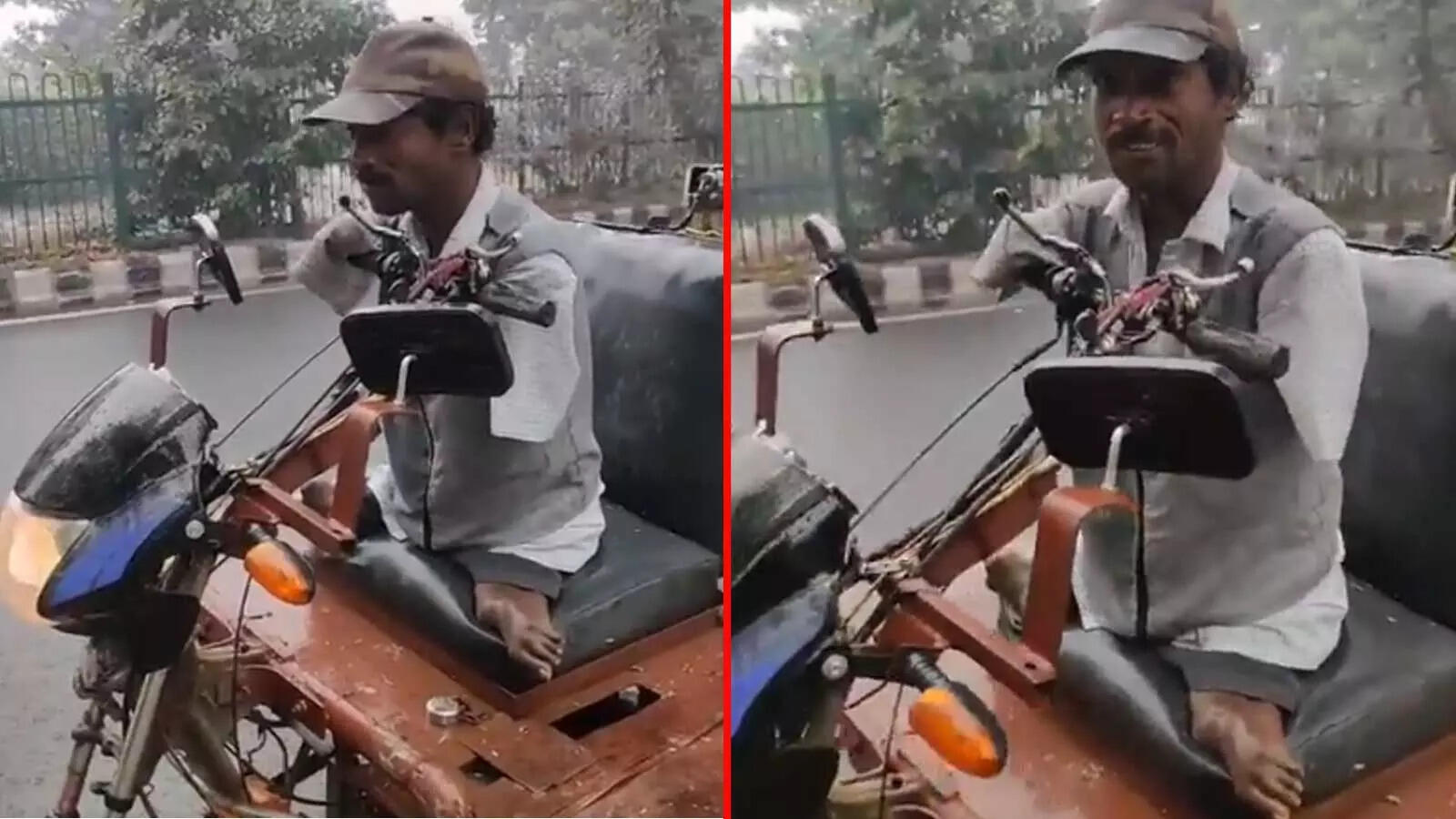 Watch: Man with disability in limbs drives rickshaw, gets job offer ...