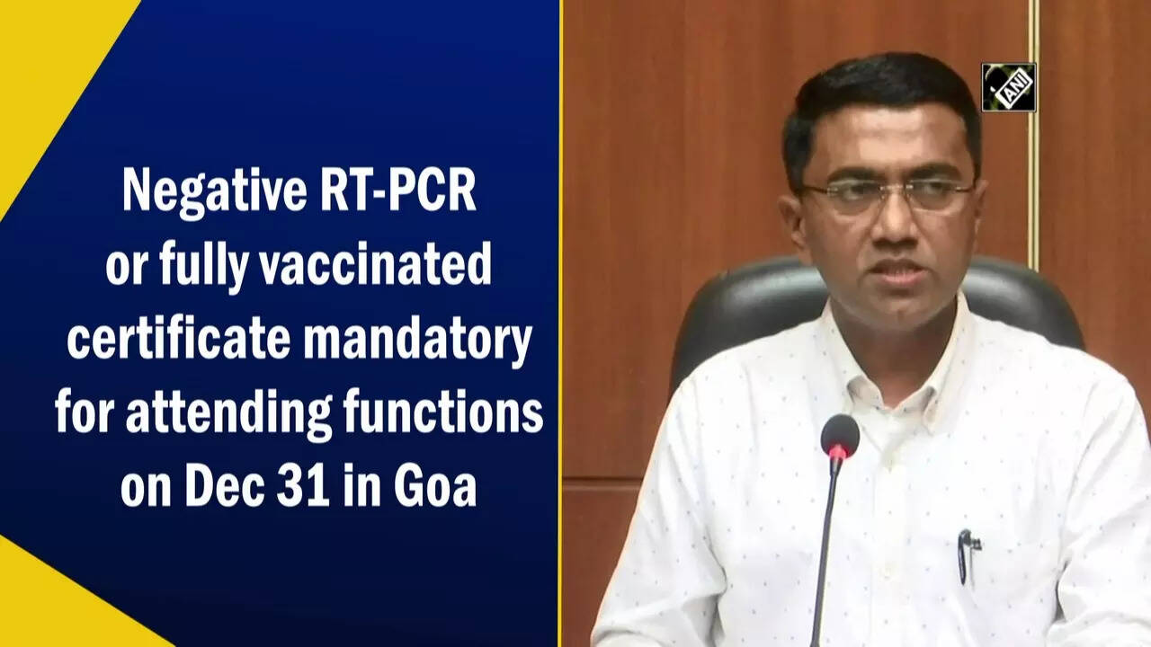 Negative RT-PCR or fully vaccinated certificate mandatory for attending ...